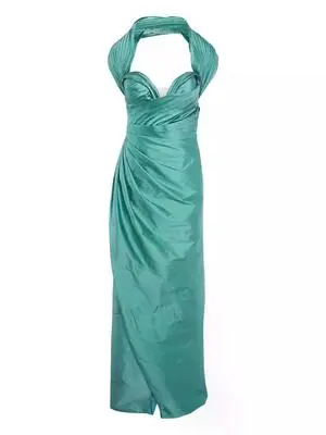 TARIK EDIZ Draped Maxi Dress