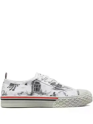 Thom Browne Toile Low Top Sneakers