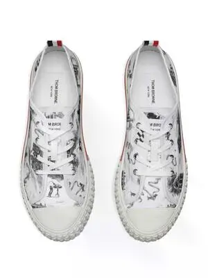 Thom Browne Toile Low Top Sneakers