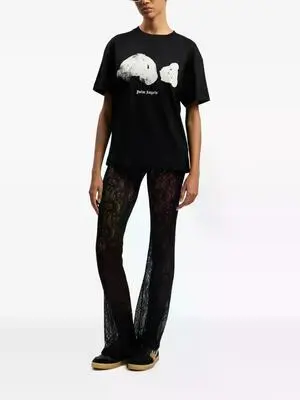 Palm Angels Spray Broken Bear Graphic T-shirt - Black