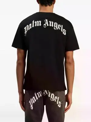 Palm Angels Spray Broken Bear Graphic T-shirt - Black