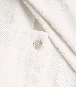 Brioni Cotton-silk Wide-leg Trousers