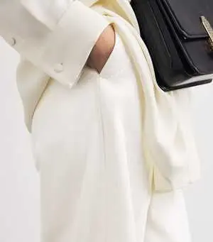 Brioni Cotton-silk Wide-leg Trousers