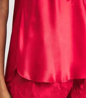 TORLOWEI Silk-lace Cami Top