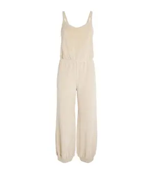 Suzie Kondi Cotton-blend Giorgi Tank Jumpsuit - Beige