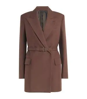 Brioni Silk Prisca Belted Blazer