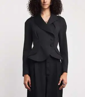 VIVIENNE WESTWOOD Wool Asymmetric Stormy Jacket - Black