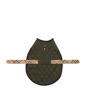 Burberry Quilted Nylon Check Dog Coat