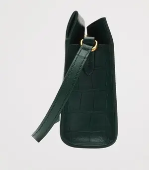 Burberry Lambskin Croc-embossed Cotswolds Pouch