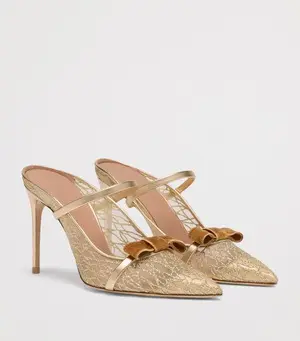 MALONE SOULIERS Glittered Aurora Heeled Mules