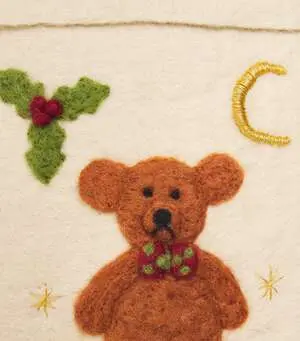 SHIRLEY BREDAL Wool Teddy Bear Stocking