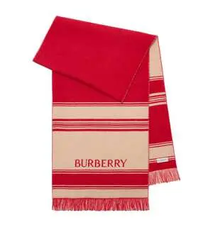 Burberry Wool Stripe Ekd Scarf