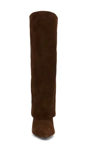 Raye Suede Overlay Stiletto Heel Boots - Brown