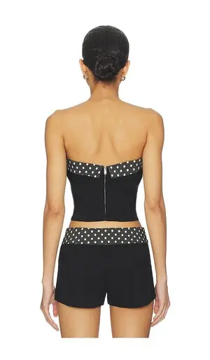 TIGER MIST Albie Corset Top With Polka Dot Trim