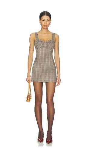 Amanda Uprichard Soho Skort Romper - Brown