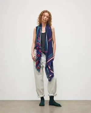 Johnstons Of Elgin Helmina Cashmere Scarf - Navy