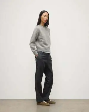 Johnstons Of Elgin Bay Marl Cashmere & Cotton Jumper - Blue