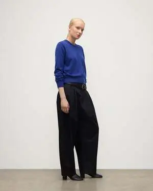 Johnstons Of Elgin Cashmere Crew Neck Jumper - Blue