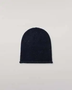 Johnstons Of Elgin Tiree Donegal Cashmere Beanie - Blue