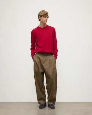 Johnstons Of Elgin Classic Cashmere Crew Jumper - Red
