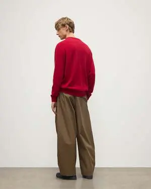 Johnstons Of Elgin Classic Cashmere Crew Jumper - Red