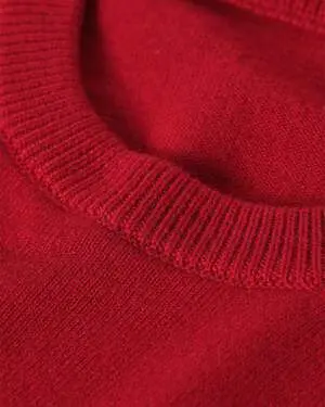 Johnstons Of Elgin Classic Cashmere Crew Jumper - Red