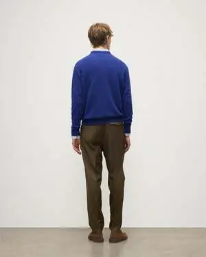 Johnstons Of Elgin Classic Cashmere Crew Jumper - Blue