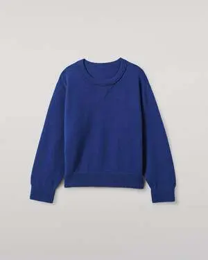Johnstons Of Elgin Stella Cashmere Sweatshirt - Blue