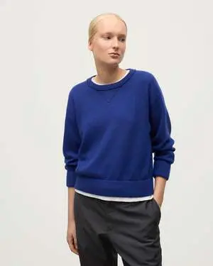 Johnstons Of Elgin Stella Cashmere Sweatshirt - Blue