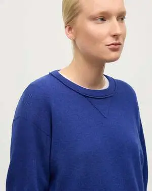 Johnstons Of Elgin Stella Cashmere Sweatshirt - Blue
