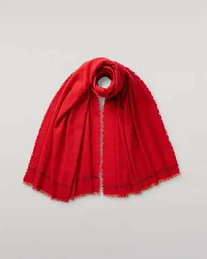 Johnstons Of Elgin Usan Cashmere Scarf - Red