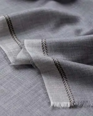 Johnstons Of Elgin Ives Chevron Border Cashmere Scarf