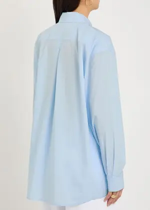 TOTEME Classic Tumbled Cotton-poplin Shirt - Light Blue
