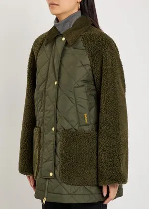 Barbour Barden Quilted Fleece And Shell Jacket