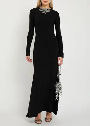 Rabanne Embellished Open-back Gown