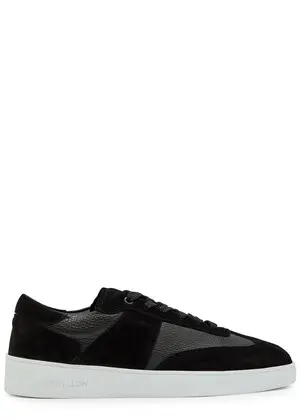 JUDE LLOW Pierre Panelled Grained Leather Sneakers