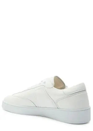 JUDE LLOW Pierre Panelled Grained Leather Sneakers - White