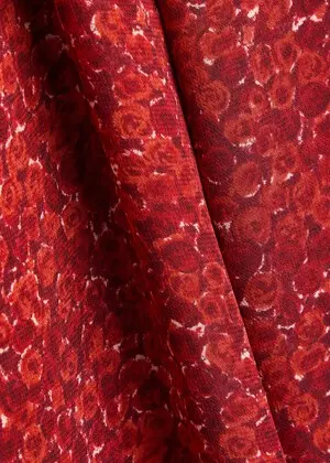 REFORMATION Lela Floral-print Georgette Midi Dress - Red