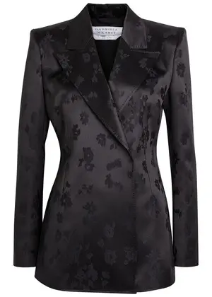 Gabriela Hearst Aleah Floral-jacquard Blazer - Black