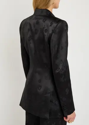Gabriela Hearst Aleah Floral-jacquard Blazer - Black