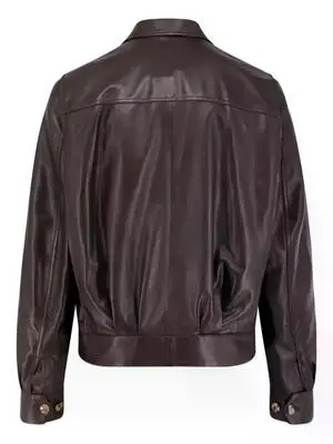 Brunello Cucinelli Leather Jacket With Patch Pockets