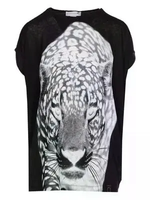 Stella McCartney Leopard-print T-shirt - Black