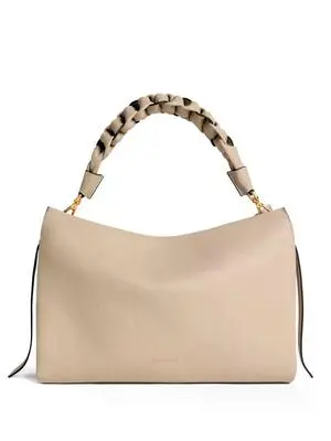 COCCINELLE Boheme Braided-detail Shoulder Bag - Neutrals