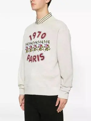 Kenzo Tiger Print Crewneck Sweatshirt - Neutrals