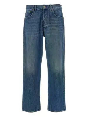 Valentino Garavani Contrast Stitching Jeans For Men