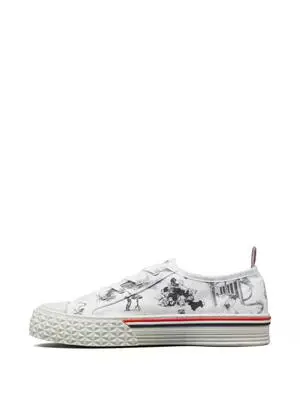 Thom Browne Toile-print Low-top Sneakers