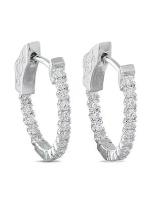 LB EXCLUSIVE Diamond Hoop Earrings - Silver