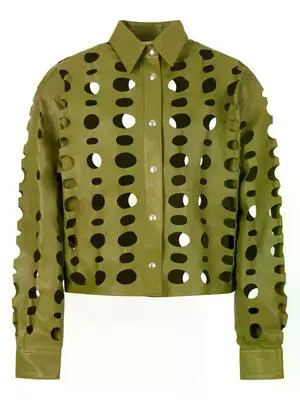 Marni Cut-out Leather Shirt