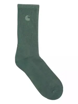 Carhartt Work In Progress Hudson Ribbed Logo Socks - Green