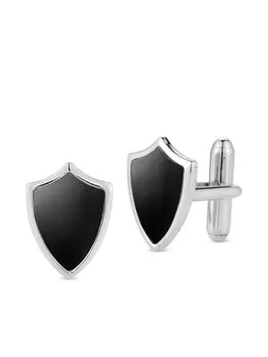 Mateo Onyx Shield Cufflinks